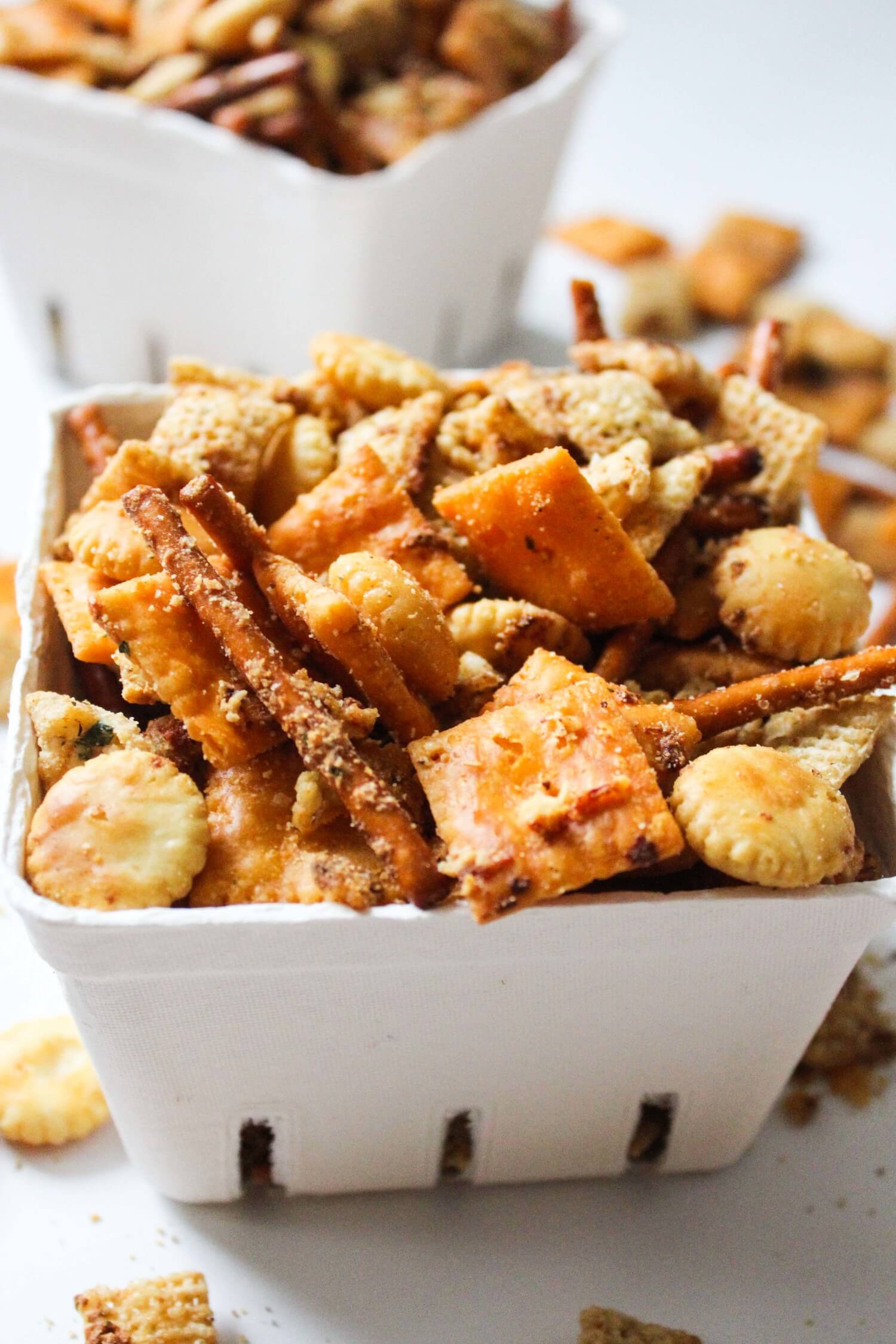 Cheesy Brown Butter Chex Mix Recipe - What Molly Made