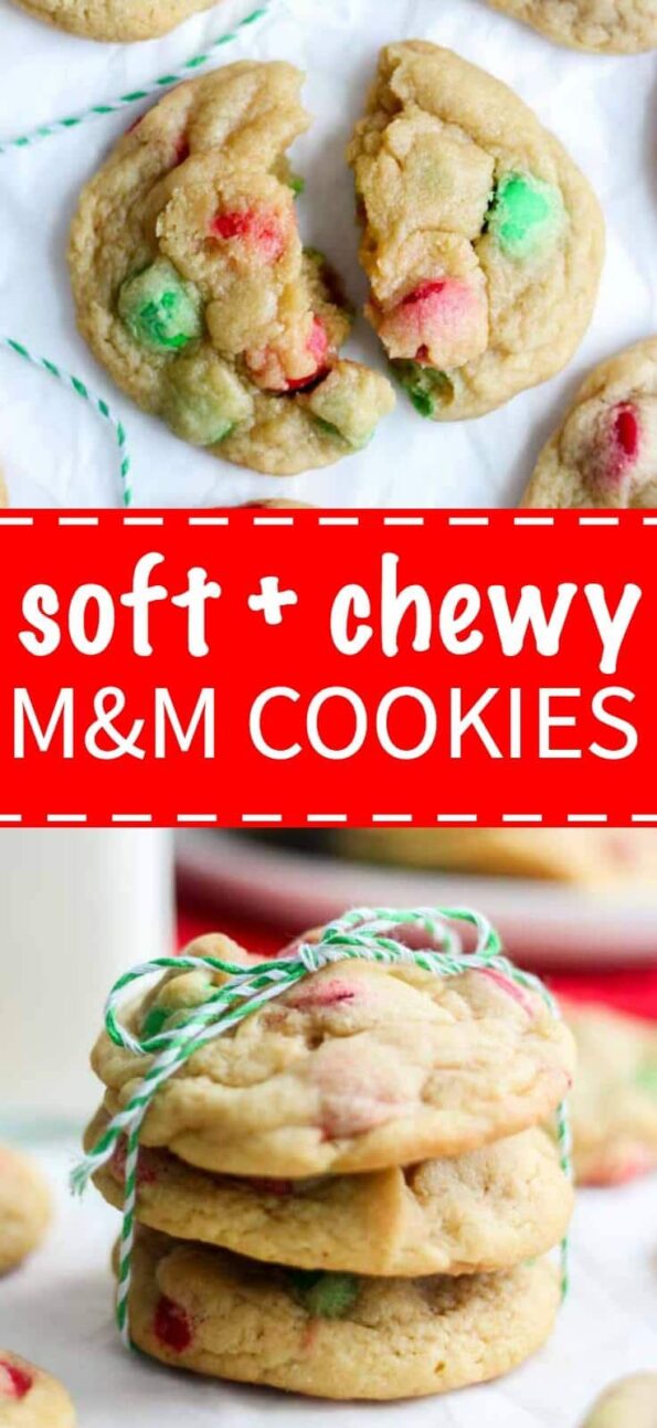 Soft and Chewy M&M Cookies - What Molly Made
