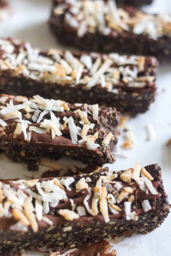 Dark Chocolate Coconut Protein Bars | What Molly Made