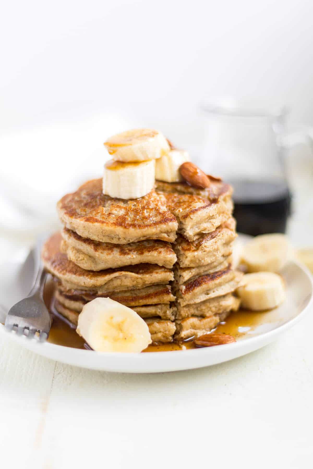 Banana Oatmeal Pancakes Gluten Free Blender What Molly Made