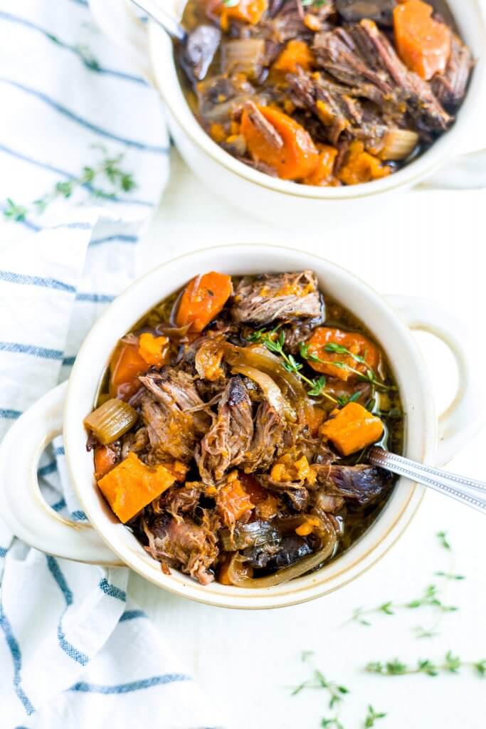 Slow Cooker Sweet Potato Beef Stew | What Molly Made