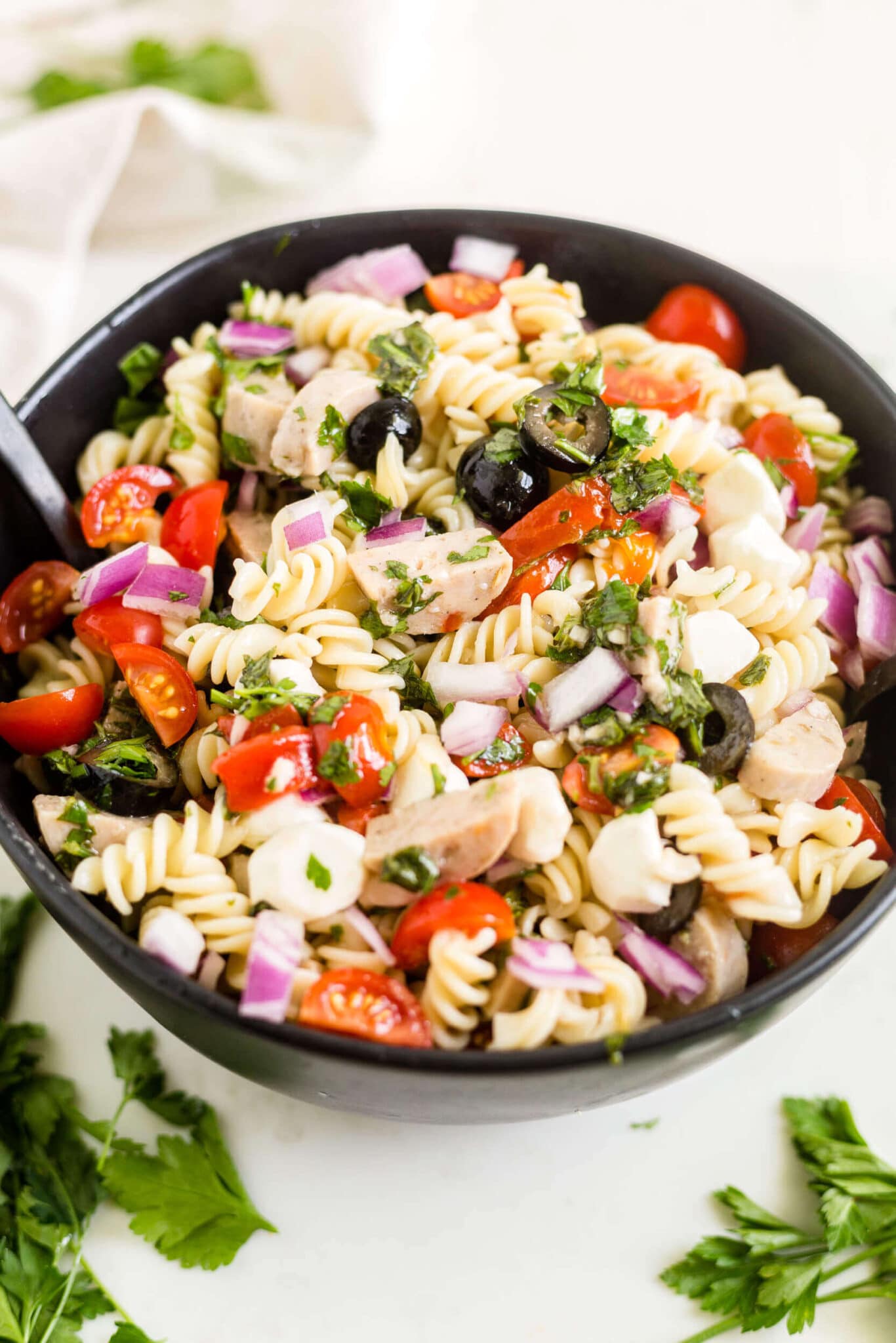 Italian Pasta Salad with Salami and Mozzarella | What Molly Made