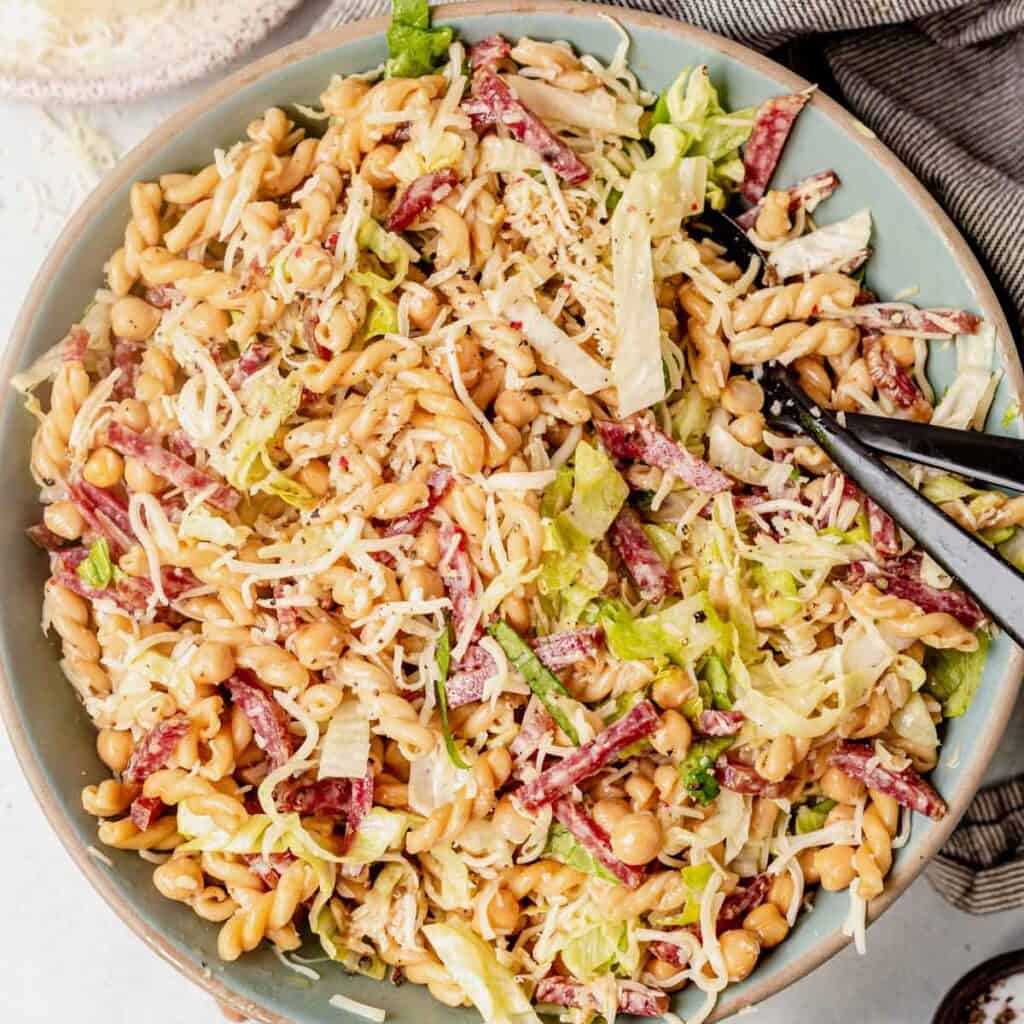 Italian Pasta Salad with Salami and Mozzarella | What Molly Made