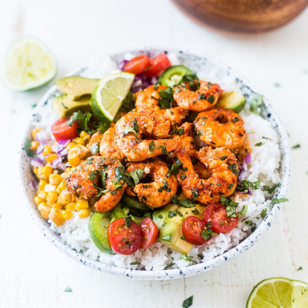Fiesta Lime Shrimp Bowl | What Molly Made
