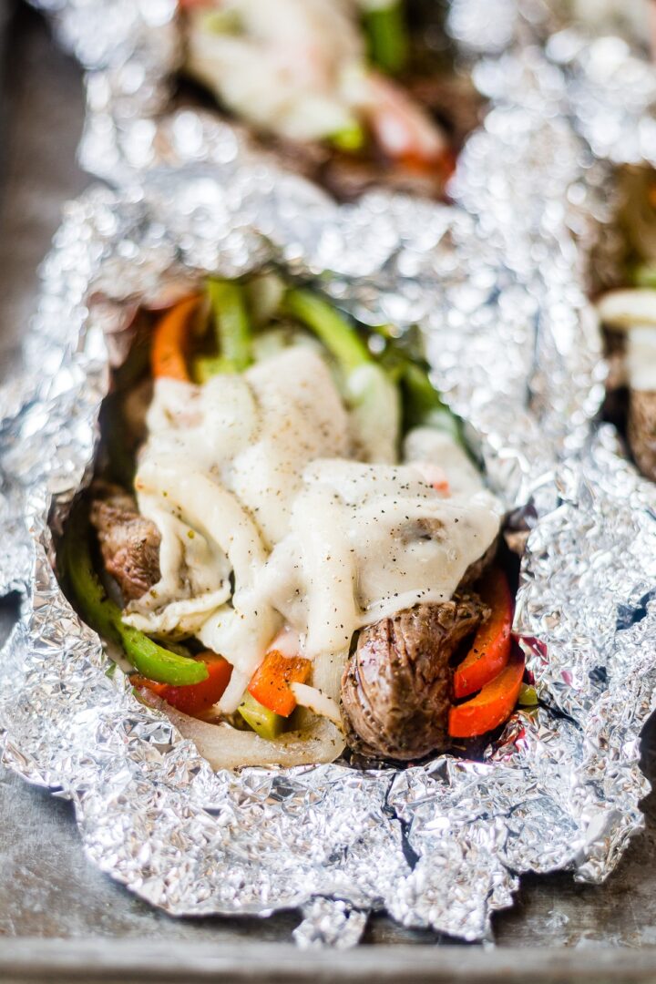 Philly Cheesesteak Foil Packs (Grill or Oven, 30 Minutes)