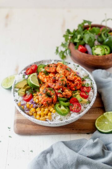 20-Minute Fiesta Lime Shrimp Bowl Recipe