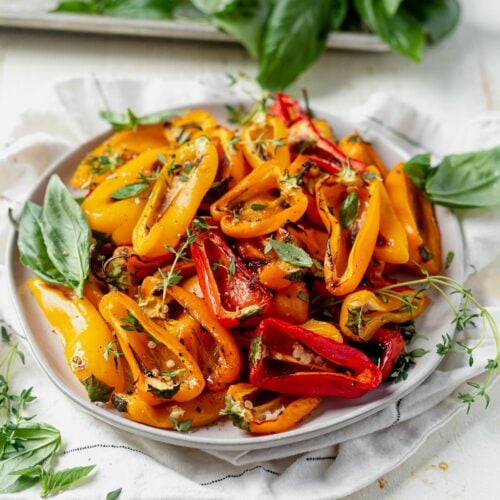 Garlic Roasted Mini Peppers | What Molly Made