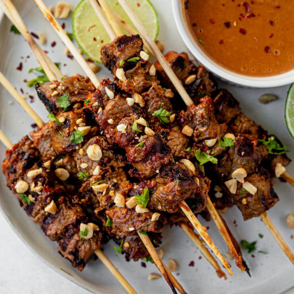 Beef Satay with Thai Peanut Sauce | What Molly Made