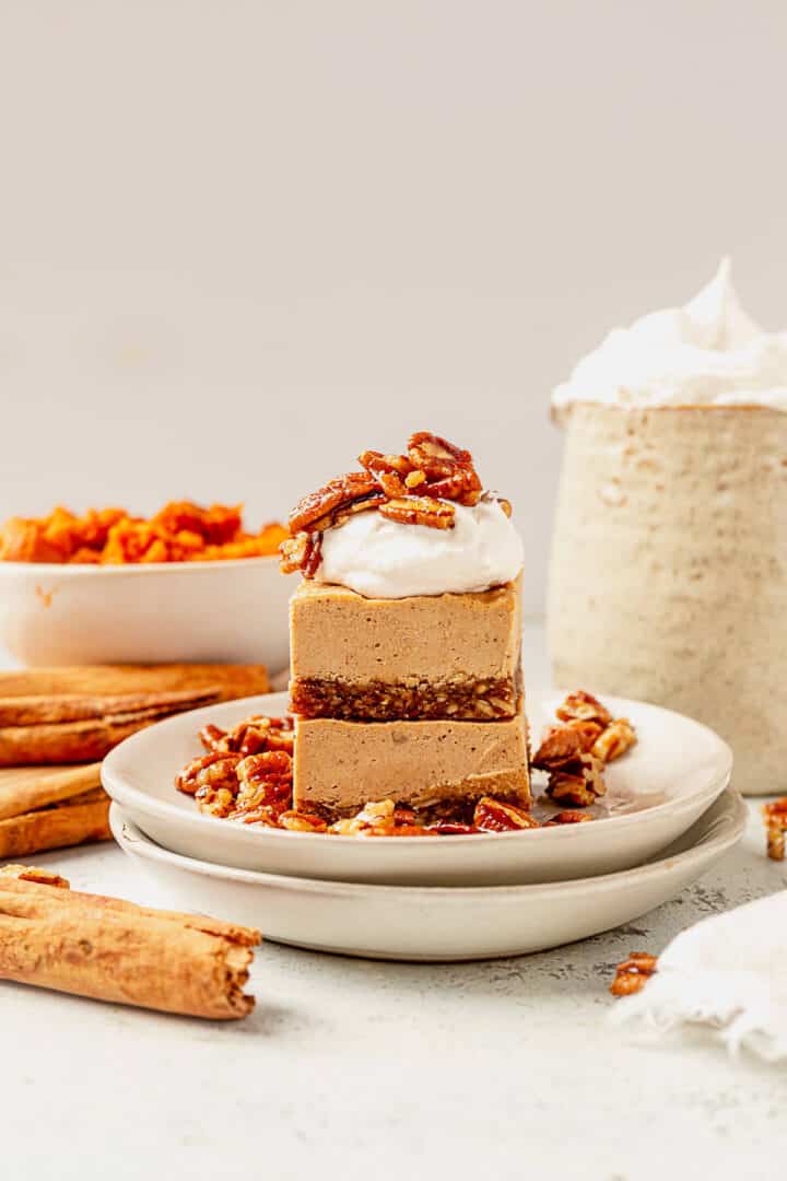 No Bake Vegan Pumpkin Cheesecake (Gluten-Free)