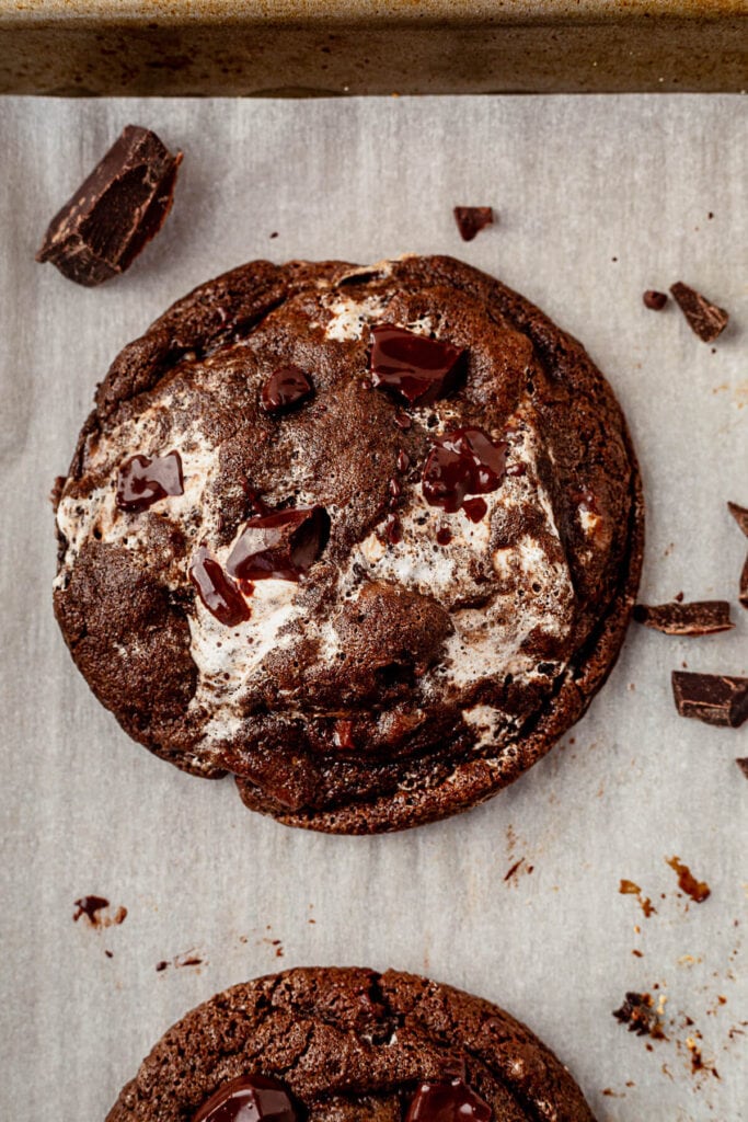 Chocolate Marshmallow Cookies (Thick and Chewy!)