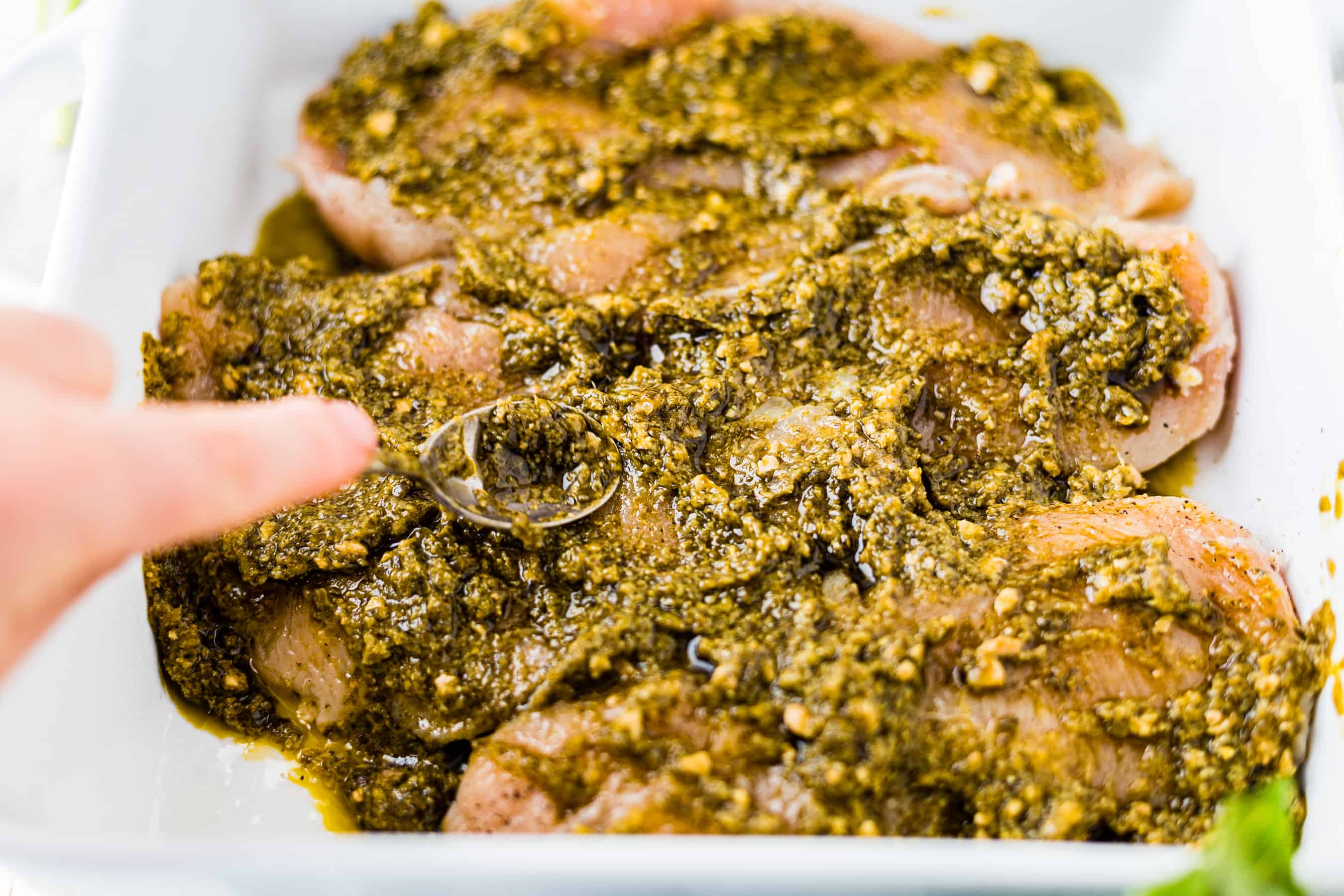 Easy Baked Pesto Chicken