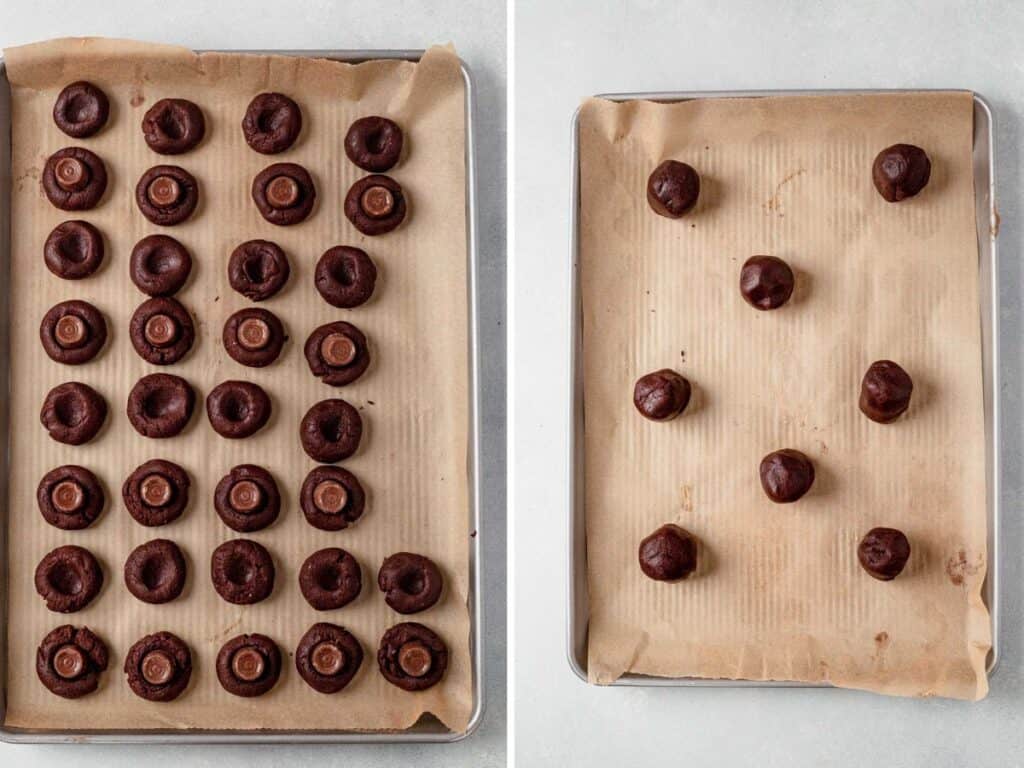 Easy Rolo Stuffed Chocolate Cookies