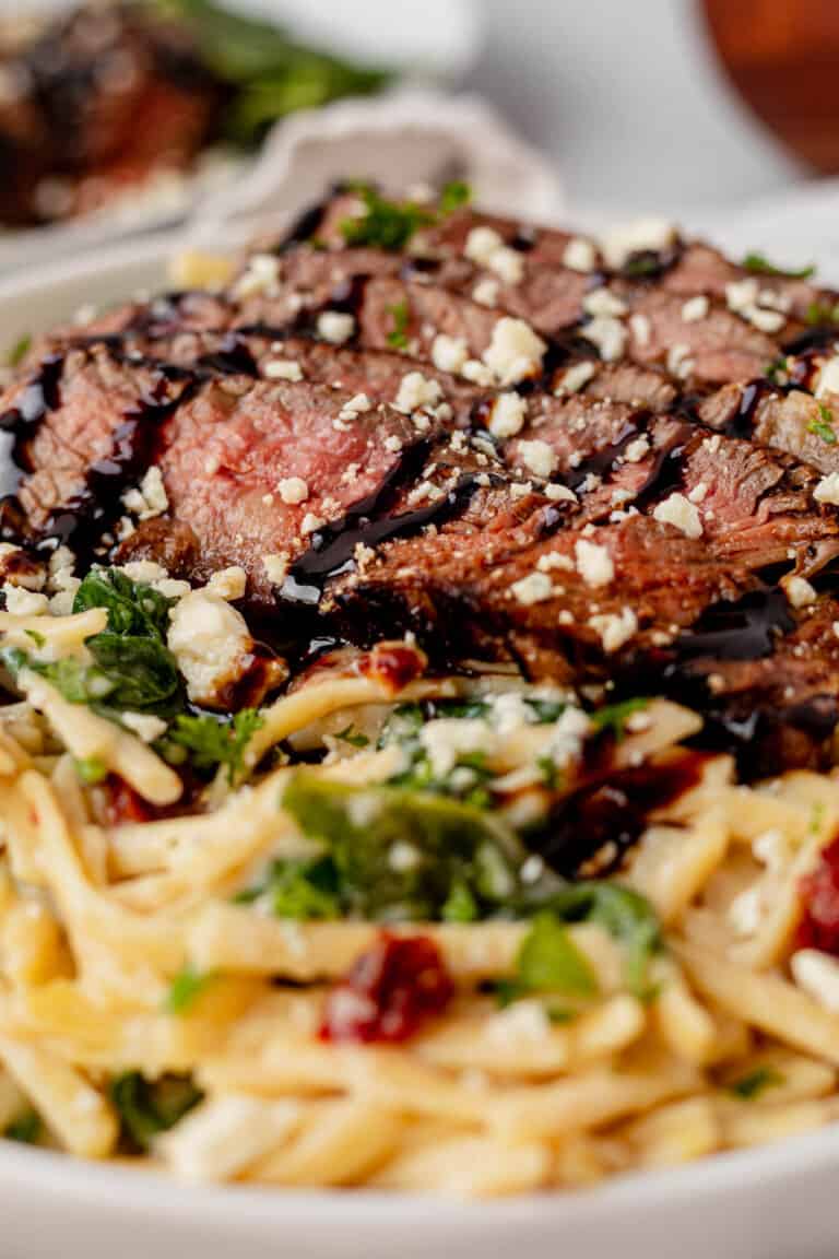 Creamy Alfredo Steak Pasta