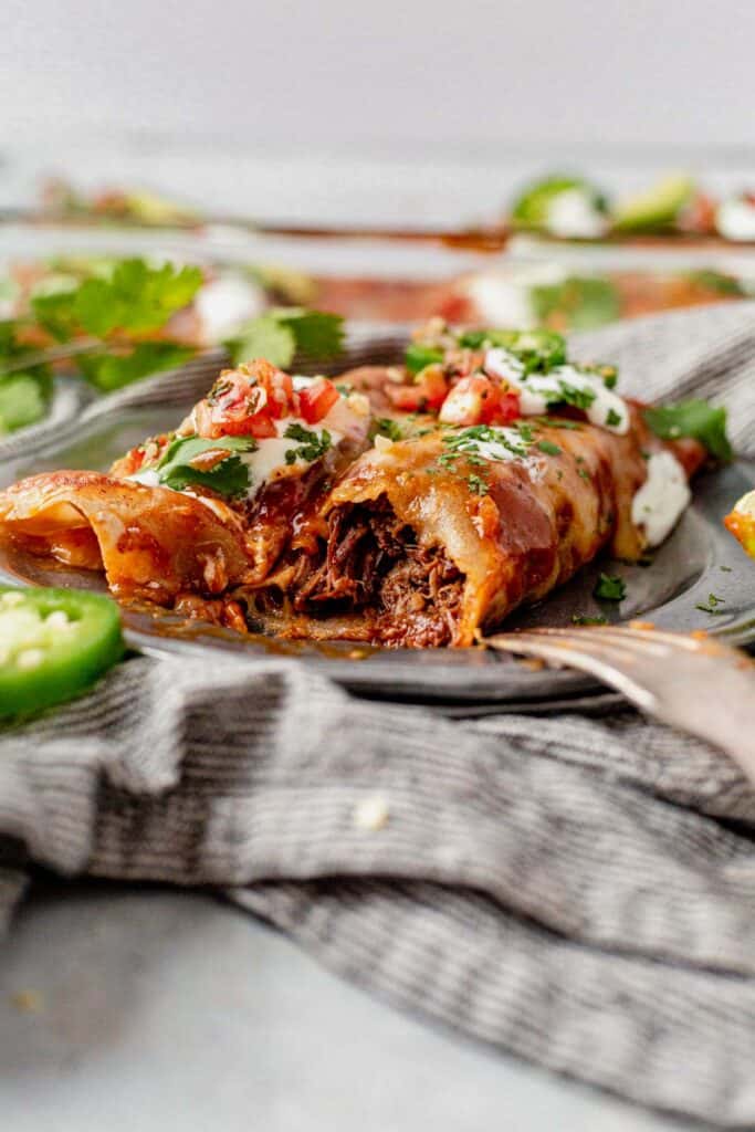 Shredded Beef Enchiladas - What Molly Made