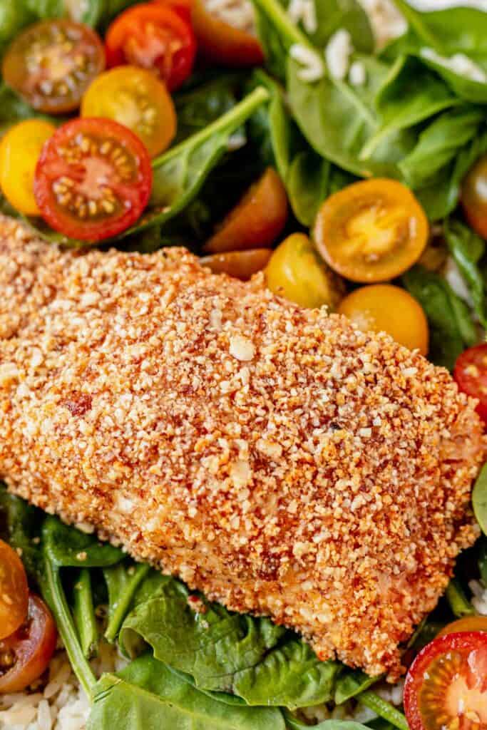 Almond Crusted Salmon Recipe with Honey Mustard