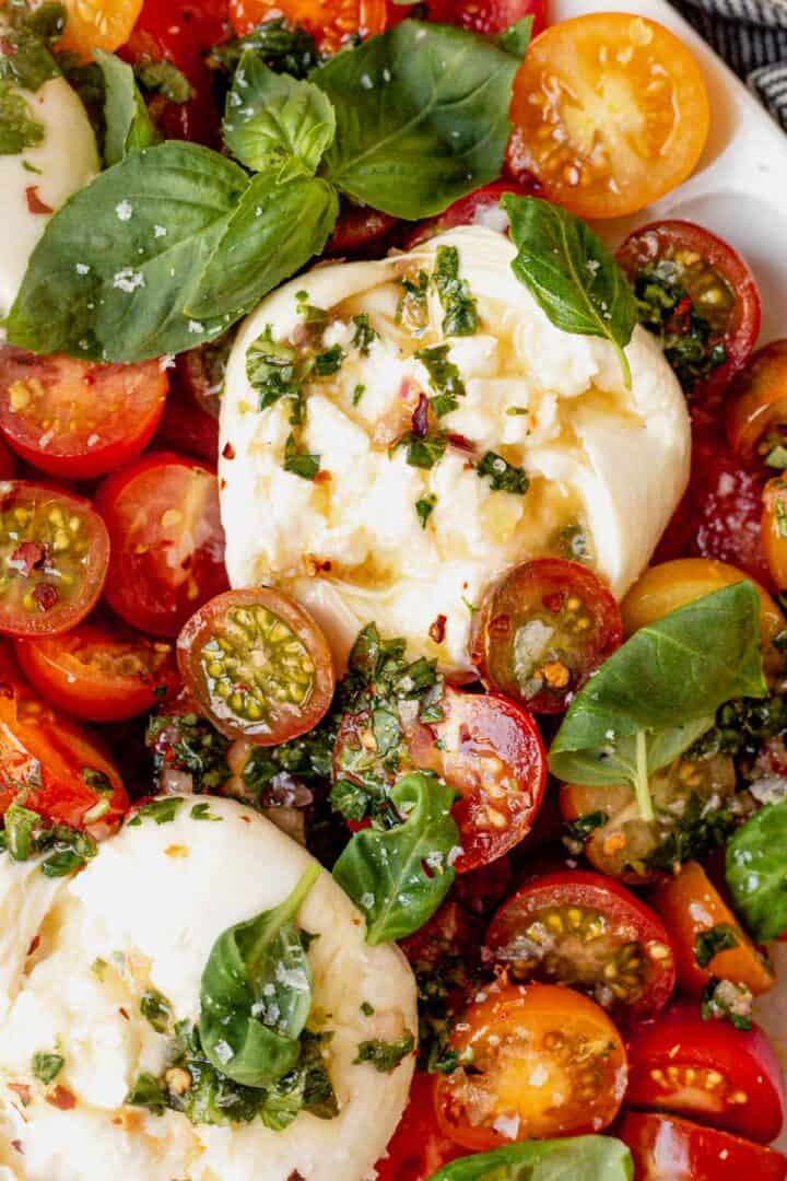 Italian Burrata Caprese Salad Recipe