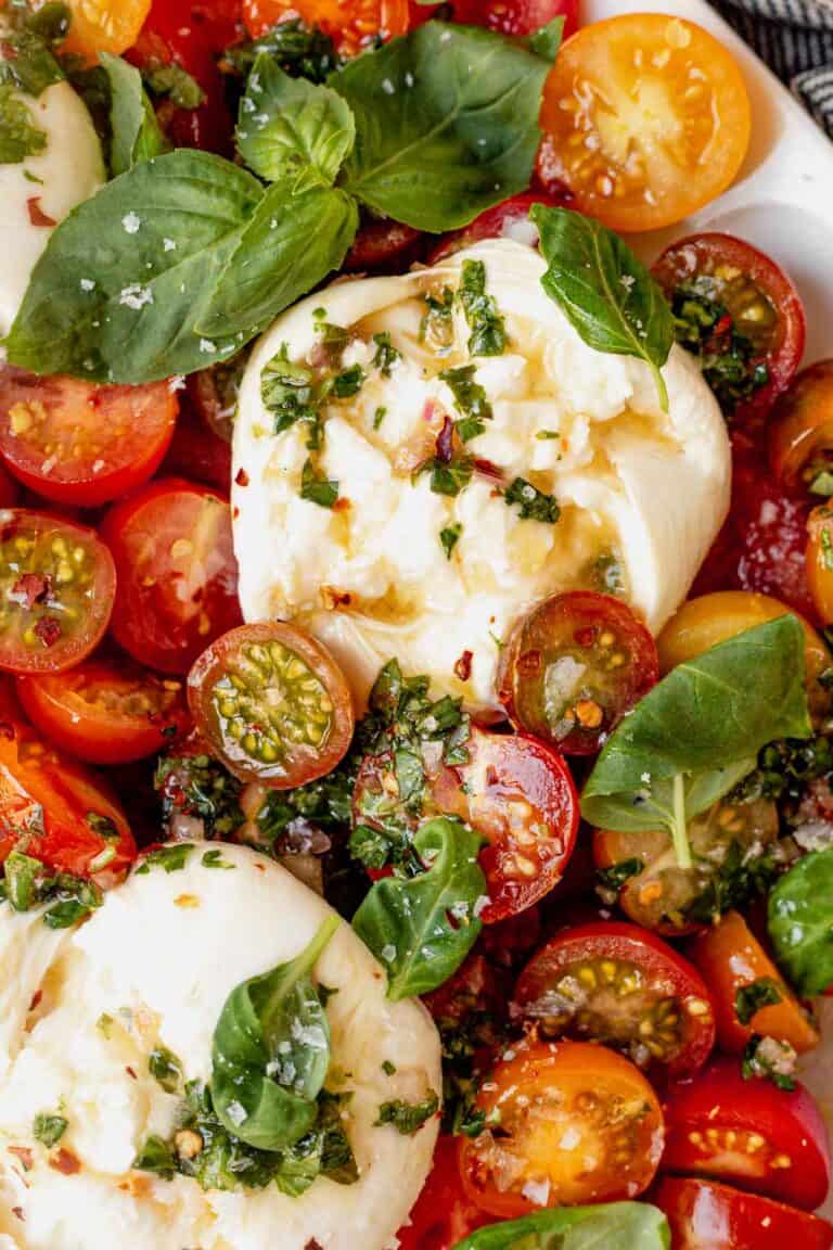 Italian Burrata Caprese Salad Recipe