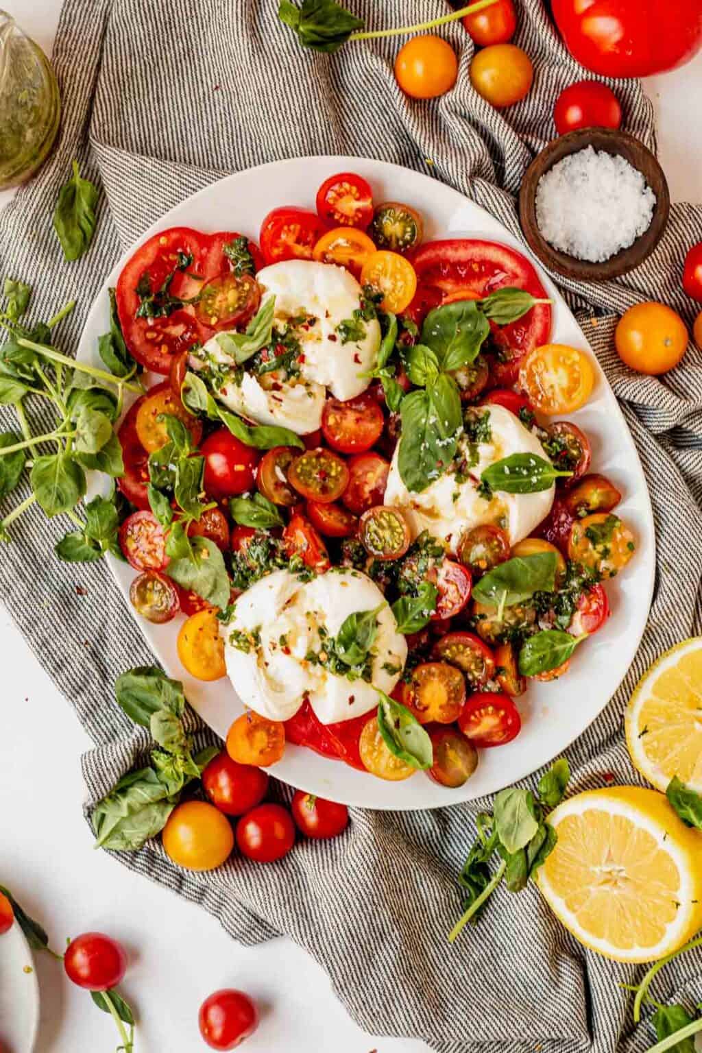 Italian Burrata Caprese Salad Recipe