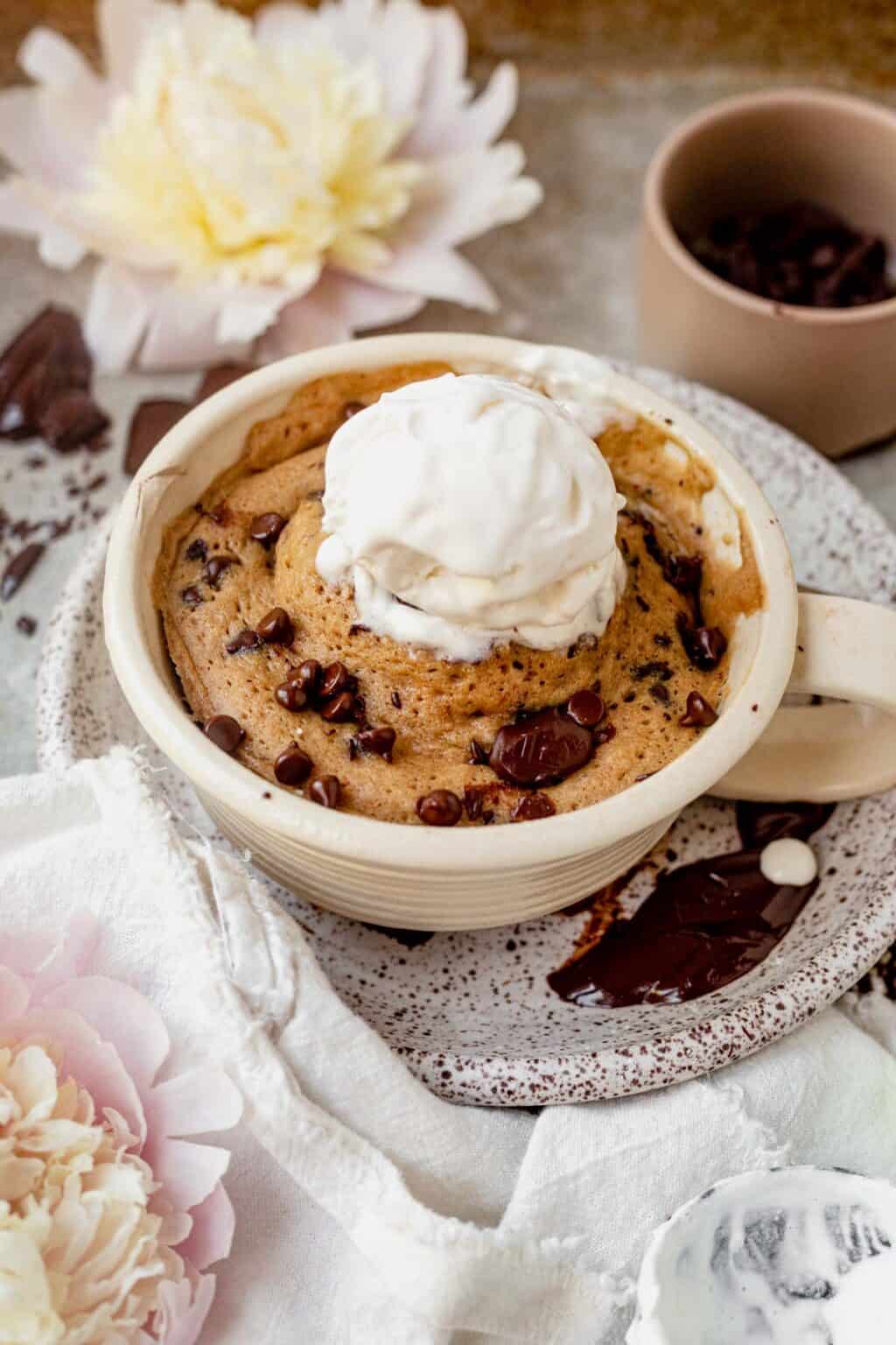 Chocolate Chip Mug Cake | What Molly Made