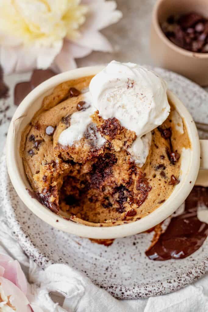 Chocolate Chip Mug Cake | What Molly Made