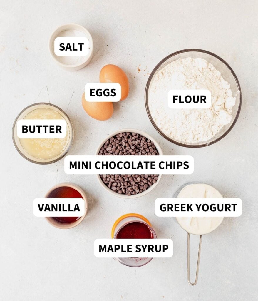 Easy Mini Chocolate Chip Muffins with Greek Yogurt