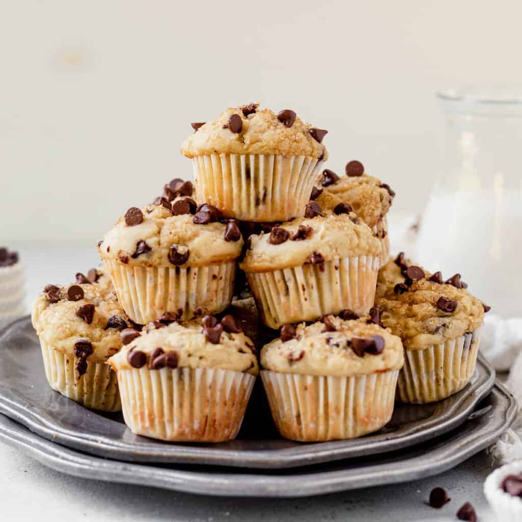 Easy Mini Chocolate Chip Muffins with Greek Yogurt