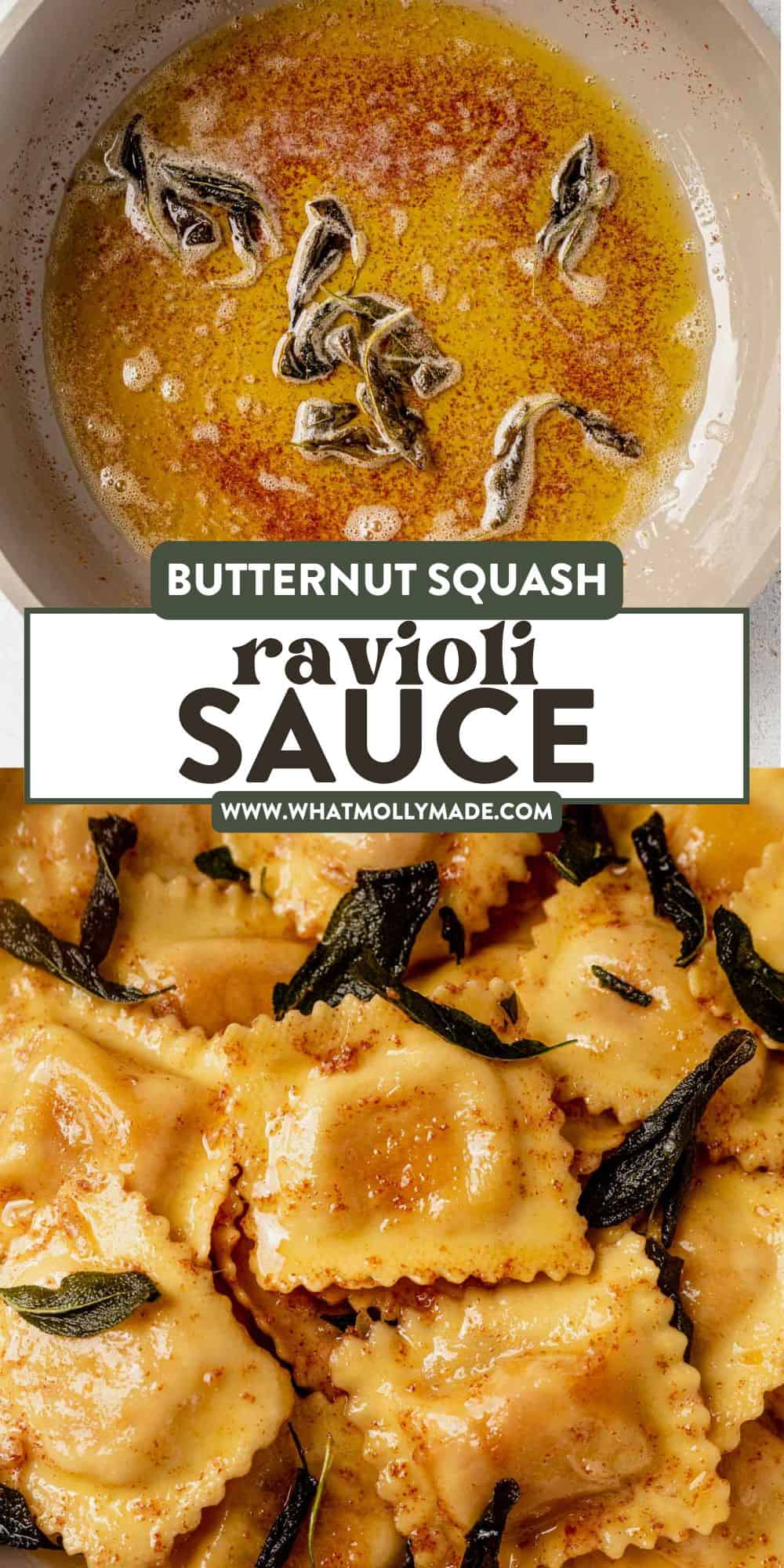 Brown Butter Sage Butternut Squash Ravioli Sauce