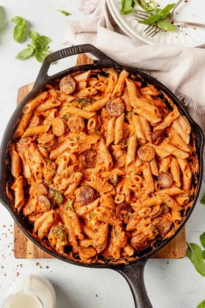 Creamy Italian Chicken Sausage Pasta With Broccoli
