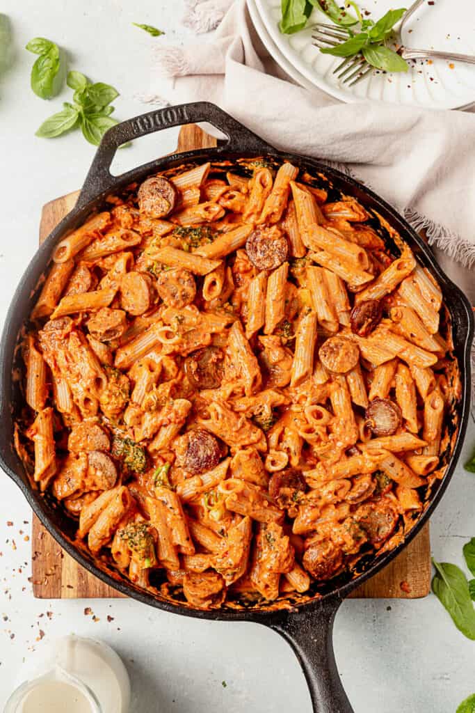 Creamy Italian Chicken Sausage Pasta with Broccoli