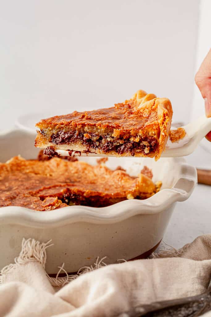 Gooey Deep Dish Chocolate Chip Pie Recipe