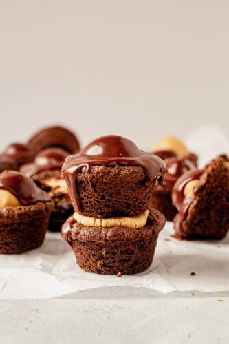 Easy Buckeye Cookies (Peanut Butter Brownie Cookie!)