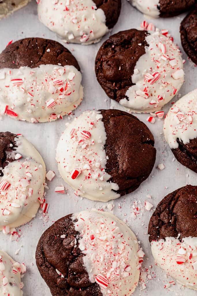 Chocolate Peppermint Bark Cookies Recipe