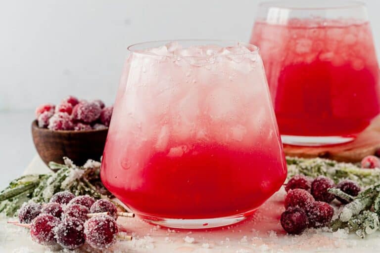 Cranberry Christmas Paloma with Rosemary Simple Syrup | What Molly Made