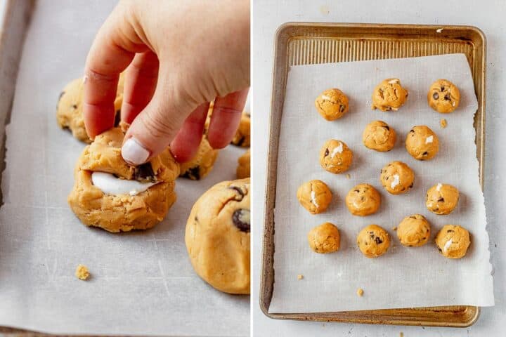 Toasted Marshmallow Peanut Butter Pudding Cookies