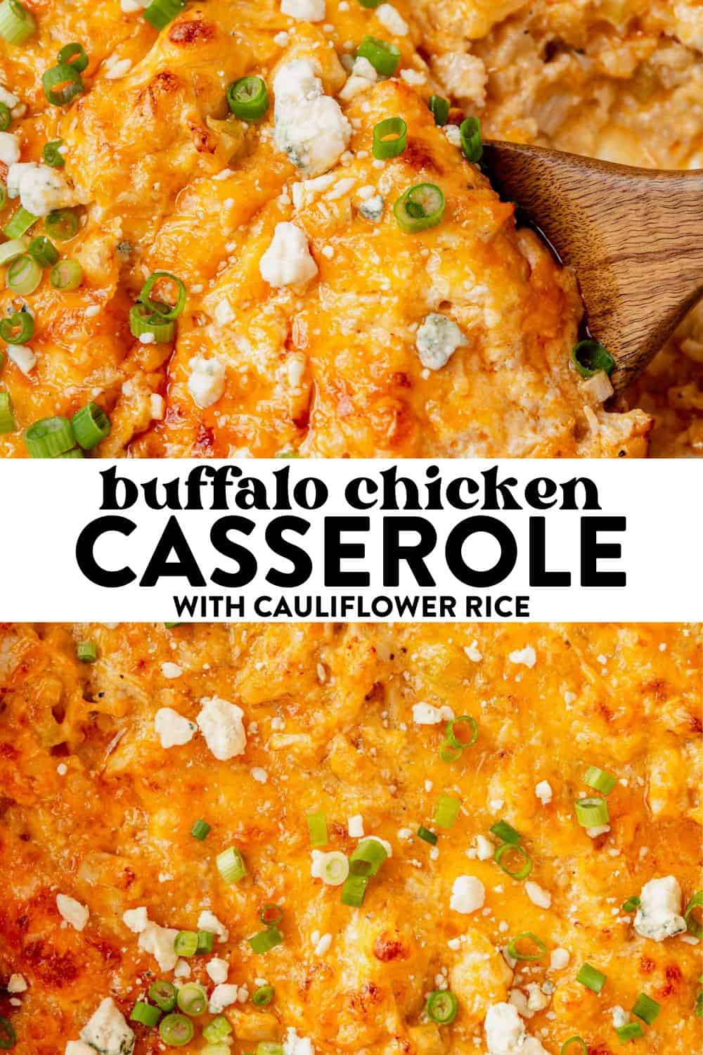 Creamy Buffalo Chicken Casserole (Low Carb Recipe)
