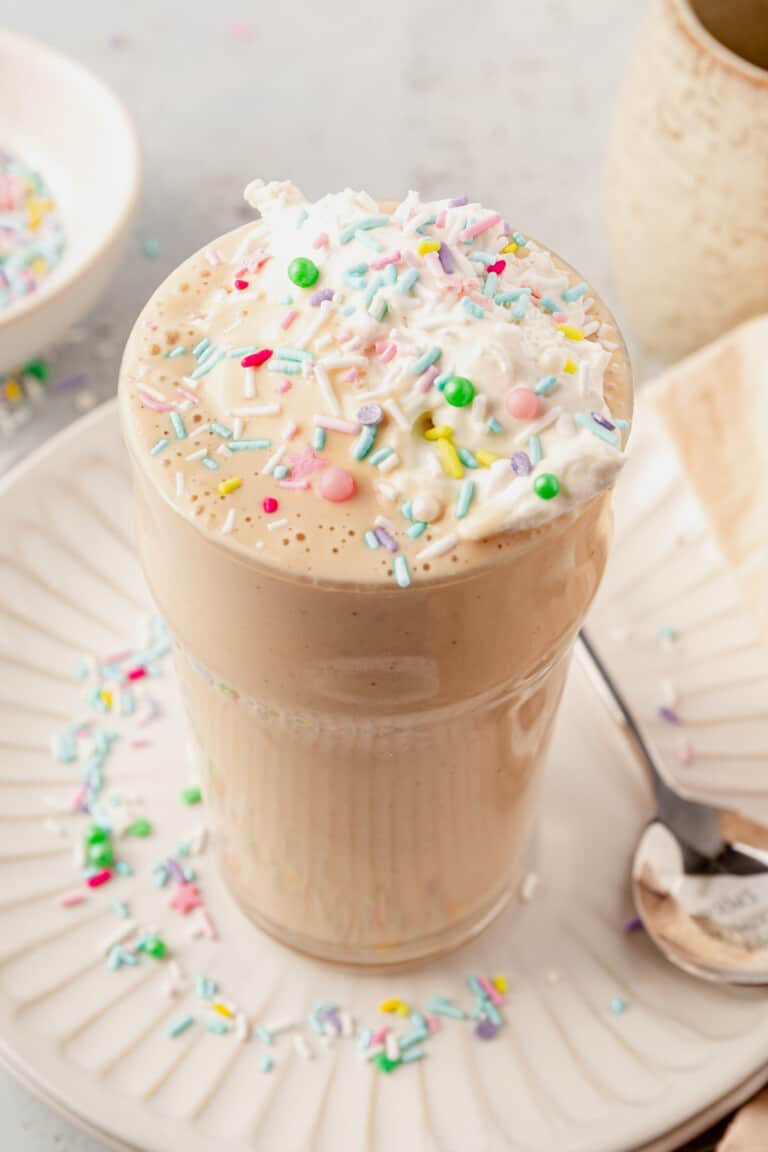 Healthy Cake Batter Protein Shake [5 Minutes!]