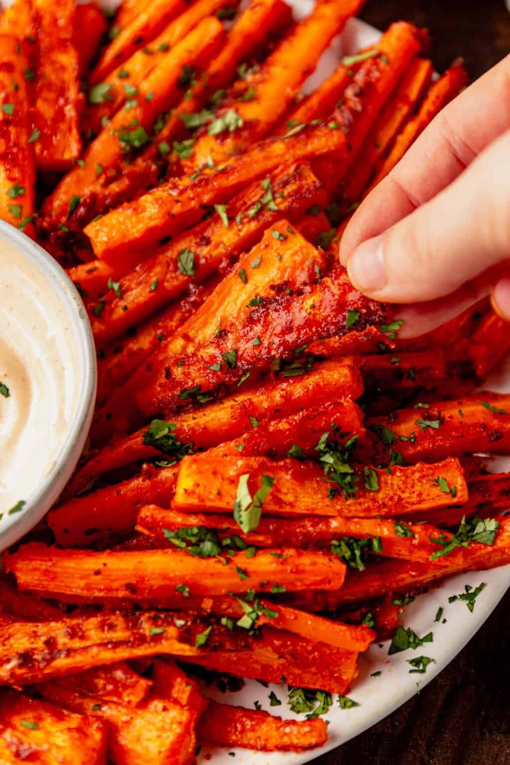 Crispy Carrot Fries Recipe (Baked or Air Fried) | What Molly Made