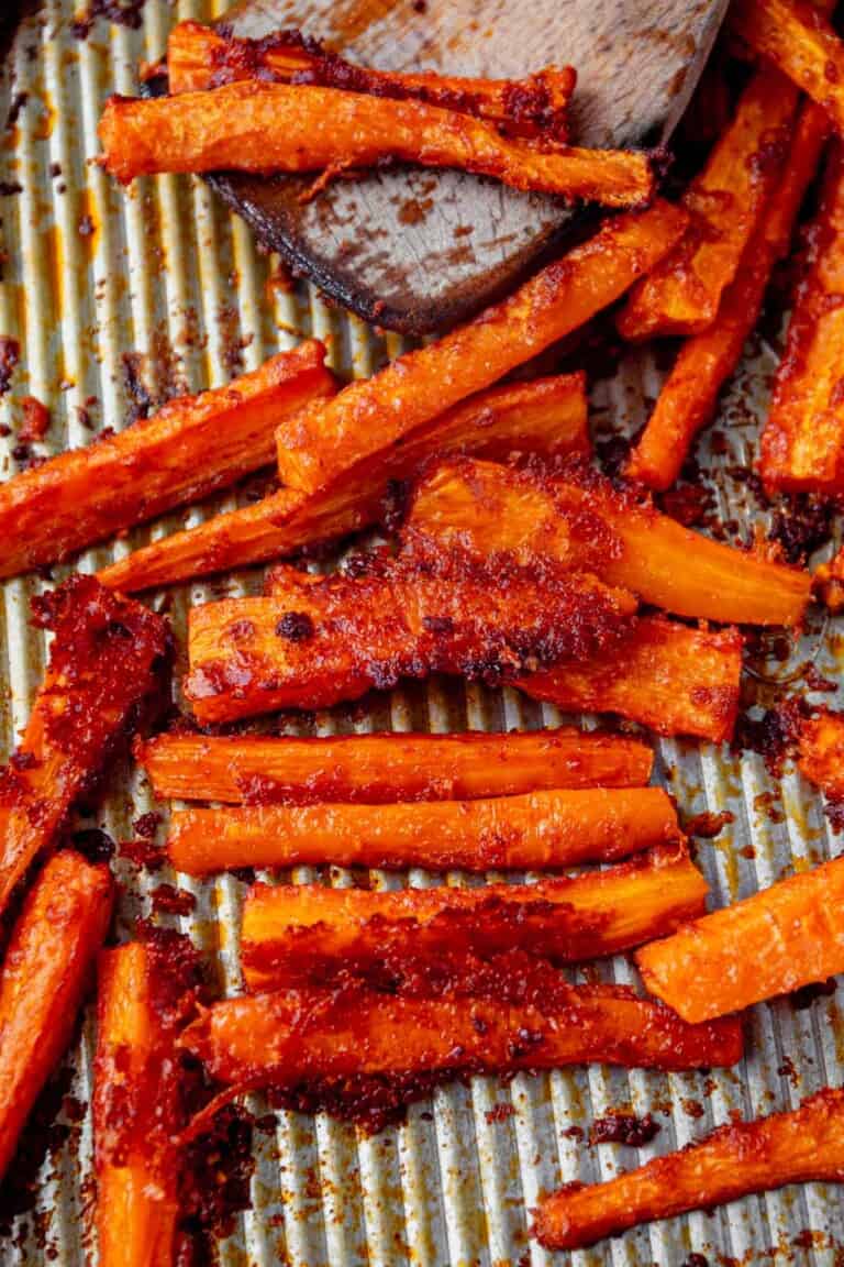Crispy Carrot Fries Recipe (Baked or Air Fried) | What Molly Made