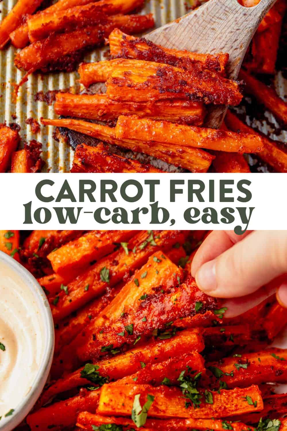Crispy Carrot Fries Recipe (Baked or Air Fried) | What Molly Made