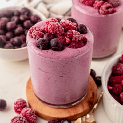Blueberry Raspberry Smoothie | What Molly Made
