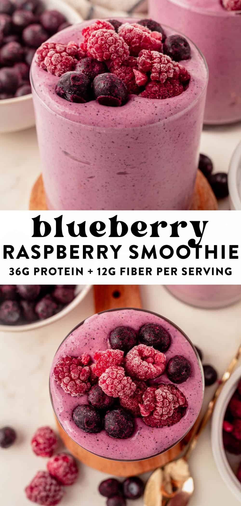 Blueberry Raspberry Smoothie | What Molly Made
