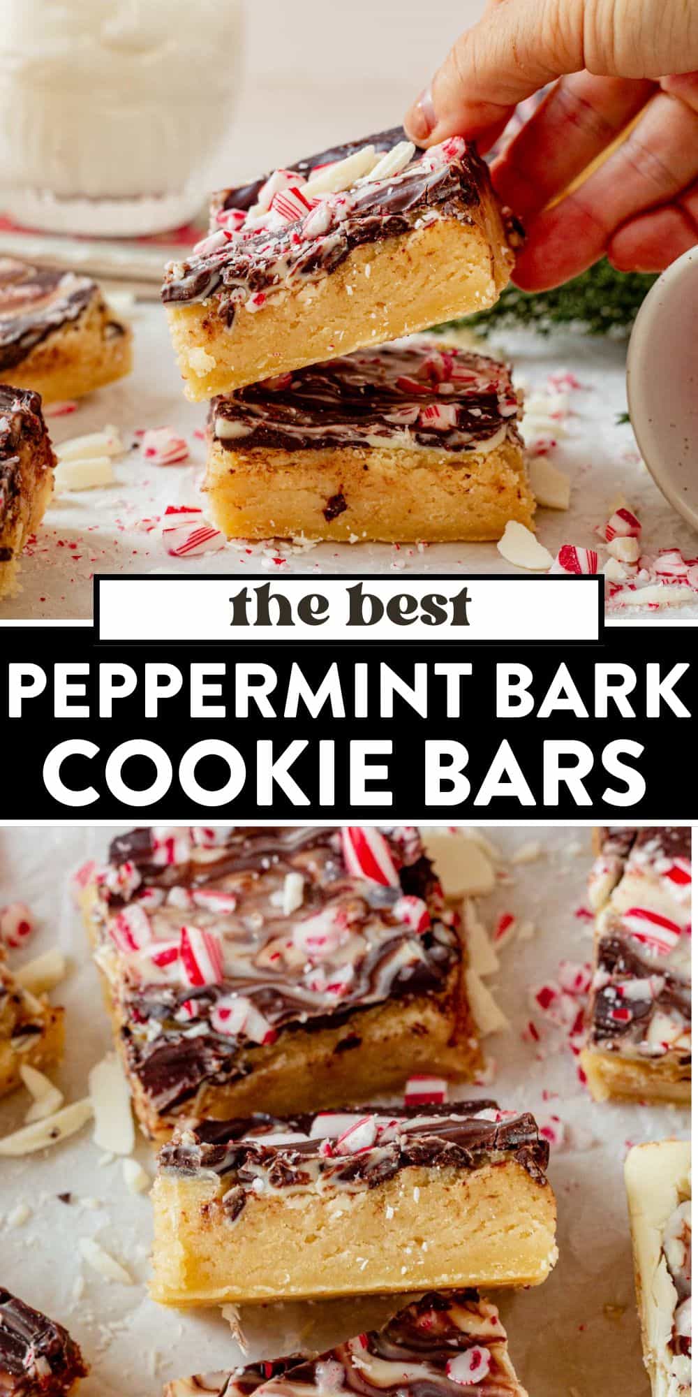 Peppermint Bark Cookie Bars | What Molly Made
