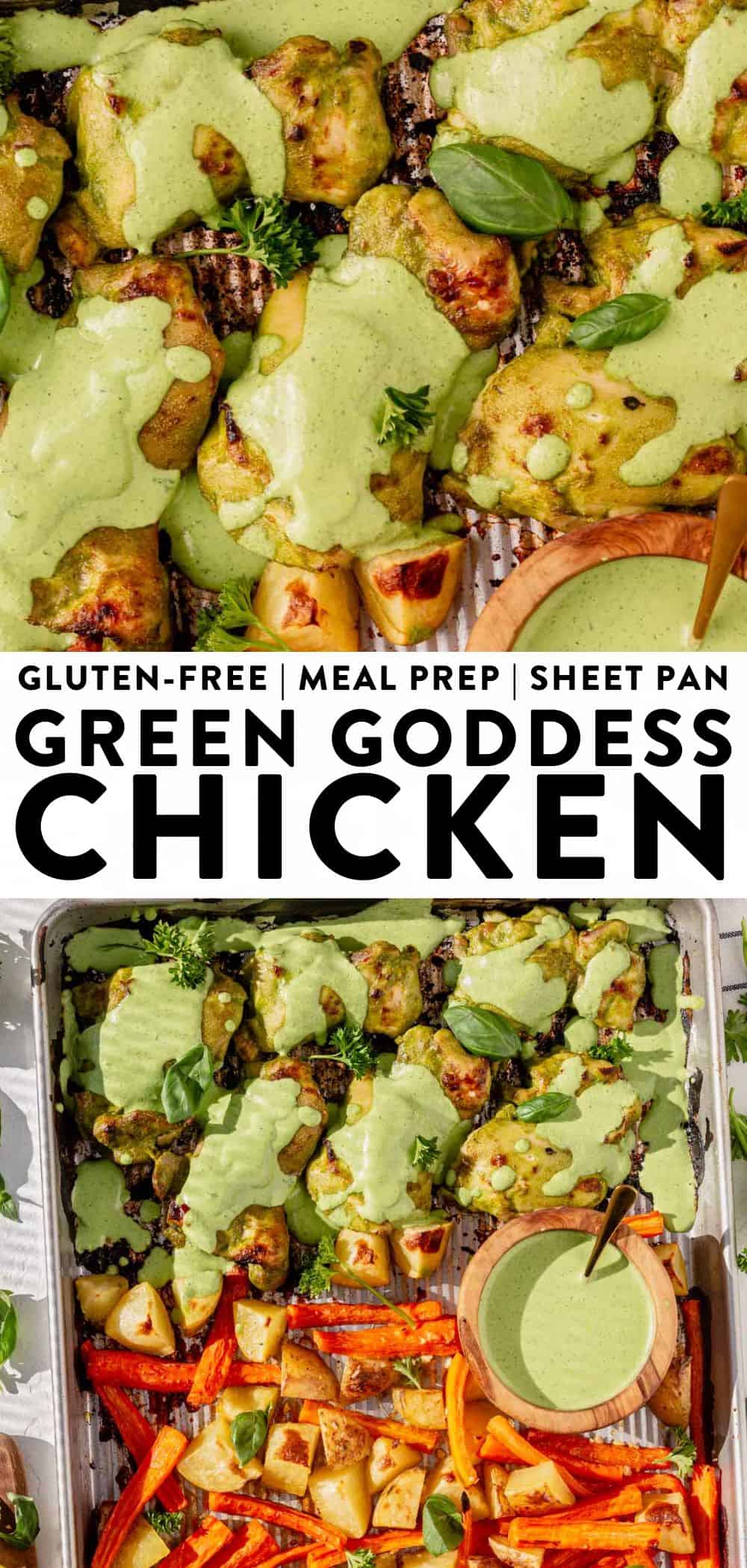 Green Goddess Chicken with Roasted Vegetables | What Molly Made