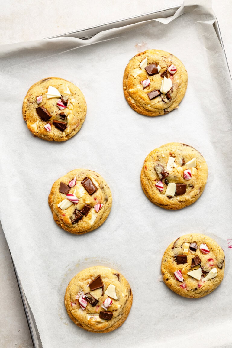 Peppermint Chocolate Chip Cookies | What Molly Made