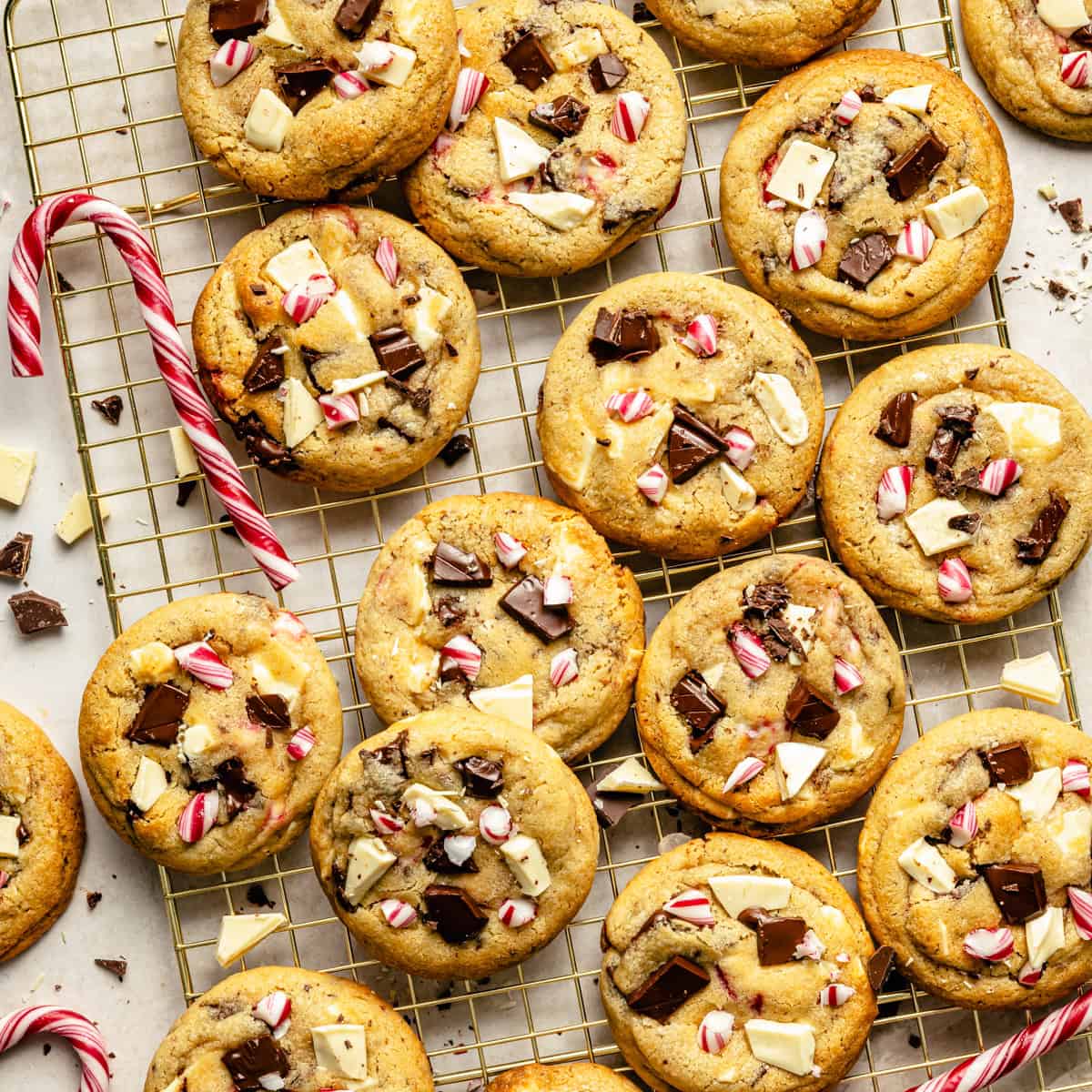 Peppermint Chocolate Chip Cookies | What Molly Made